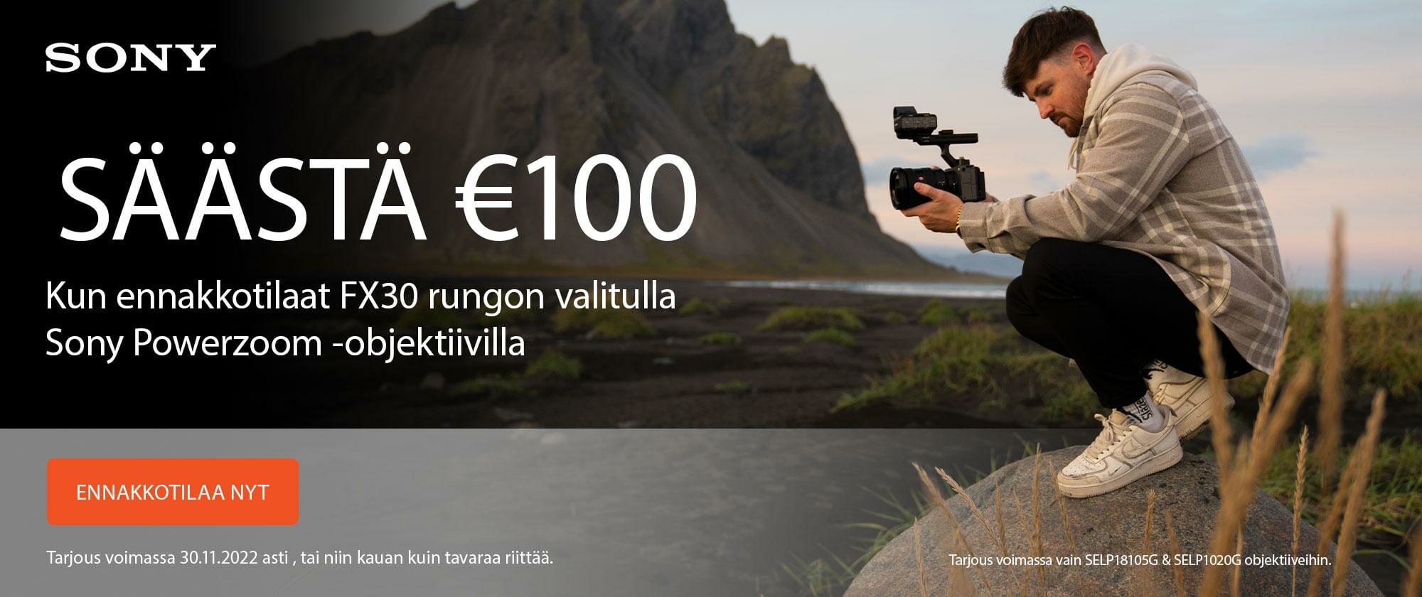 Sony FX30 with XLR-handle - Studiovarustamo